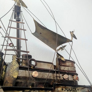 Vintage C Jere Wall Fishing Boat Sculpture Signed - Etsy