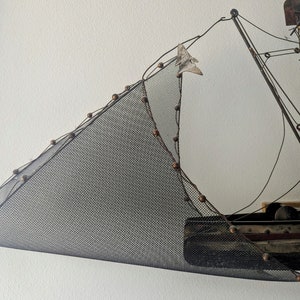 Vintage C Jere Wall Fishing Boat Sculpture Signed - Etsy