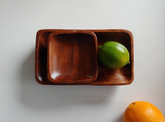 Vintage Handcrafted Wood Plates Set of 3 | Etsy
