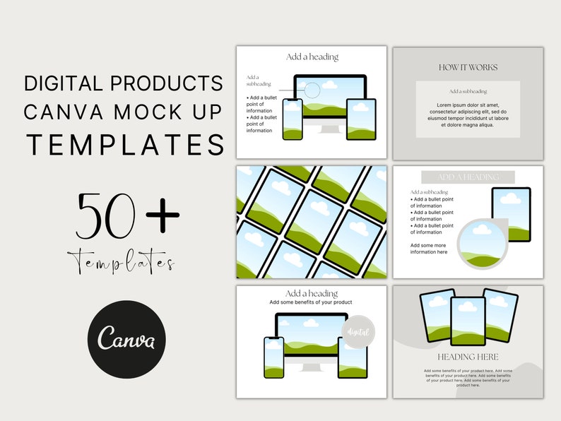 Etsy Listing Mock up Templates Digital Product Mock Up Canva - Etsy