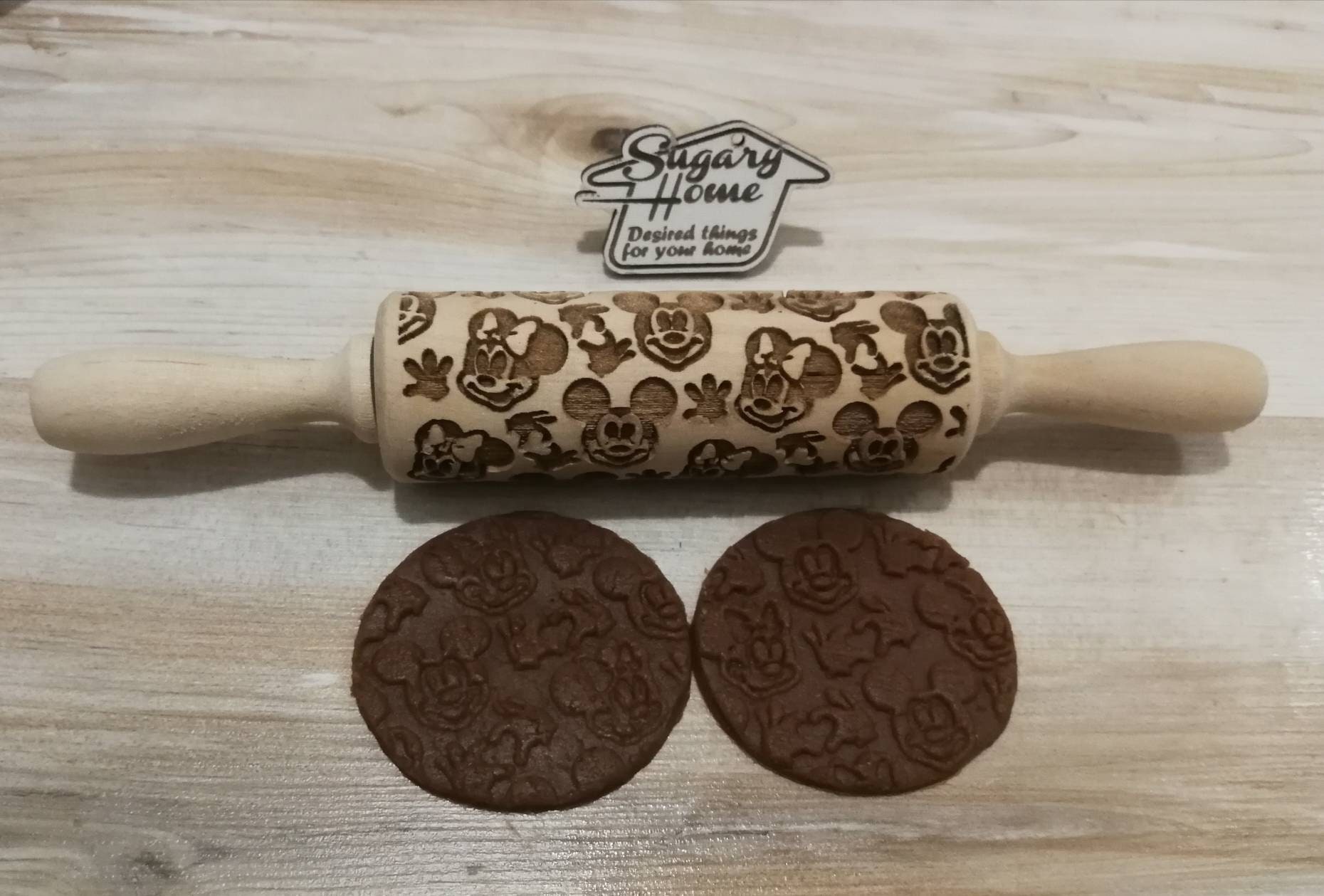 Rolling Pin "mouse, сartoon" Handmade Wooden Rolling Pin Cookie ...