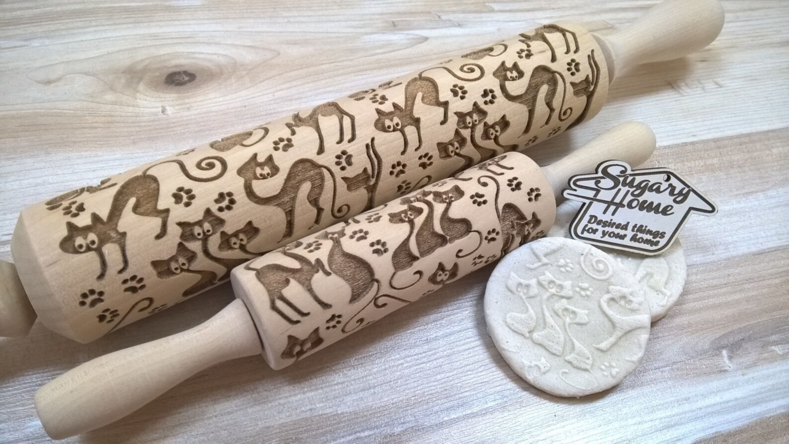Rolling Pin Glamorous Cats Pattern Embossing Laser Cut - Etsy