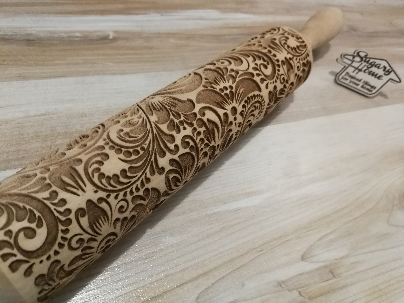 Rolling Pin scarlet Flower Floral Ornament - Etsy Australia