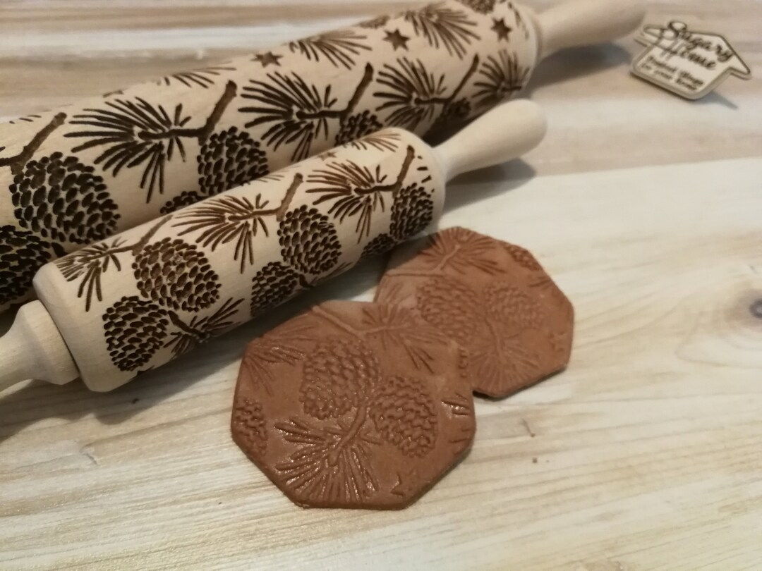 Rolling Pin Pine Cone, Fir Cone, Star, Forest Patterns Laser Cut - Etsy