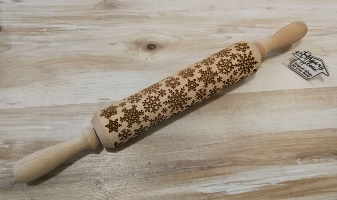 Rolling Pin snowflakes Netting Pattern Winter New | Etsy