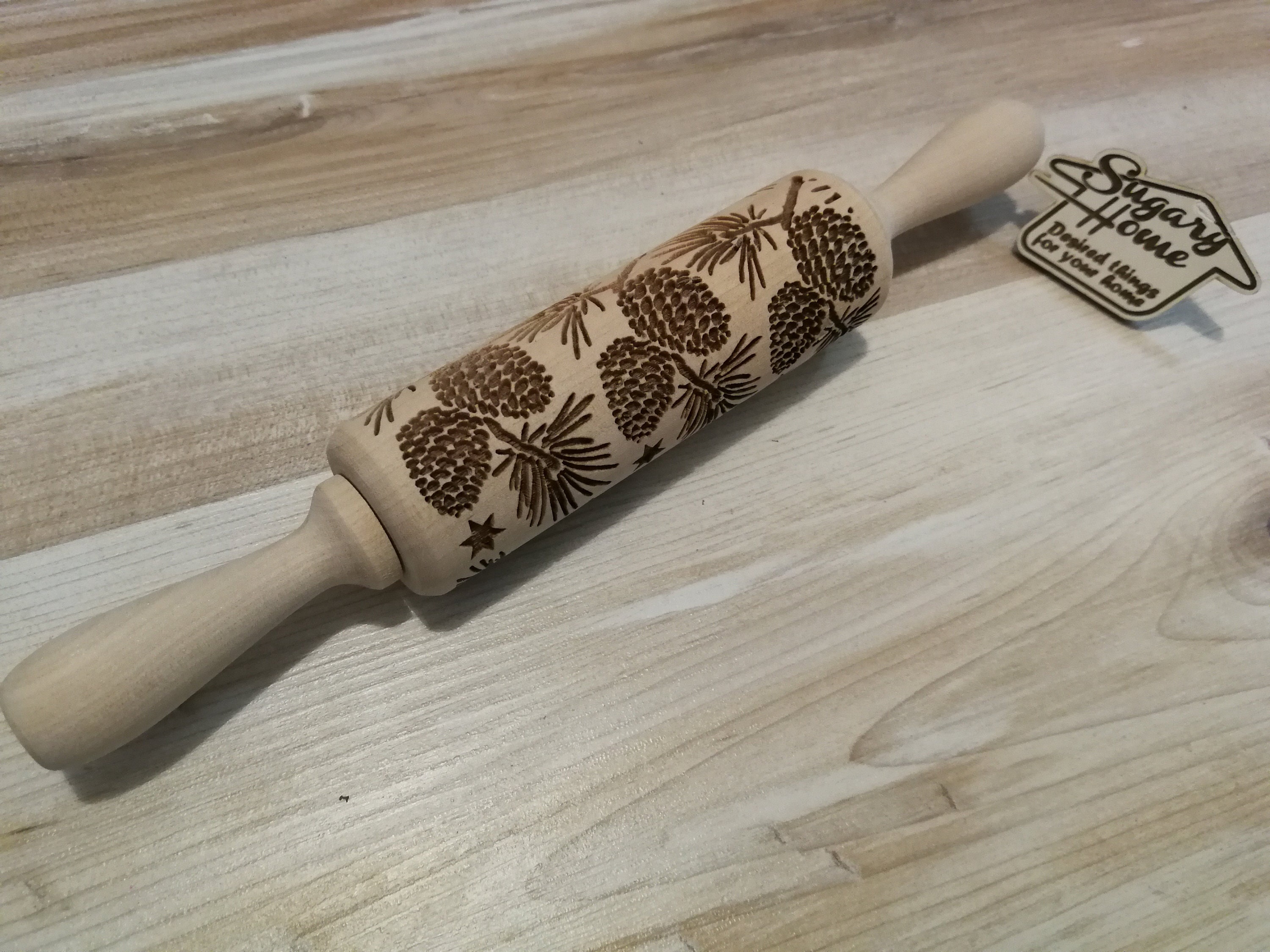 Rolling Pin Pine Cone, Fir Cone, Star, Forest Patterns Laser Cut - Etsy