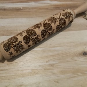 Rolling Pin Pine Cone, Fir Cone, Star, Forest Patterns Laser Cut - Etsy