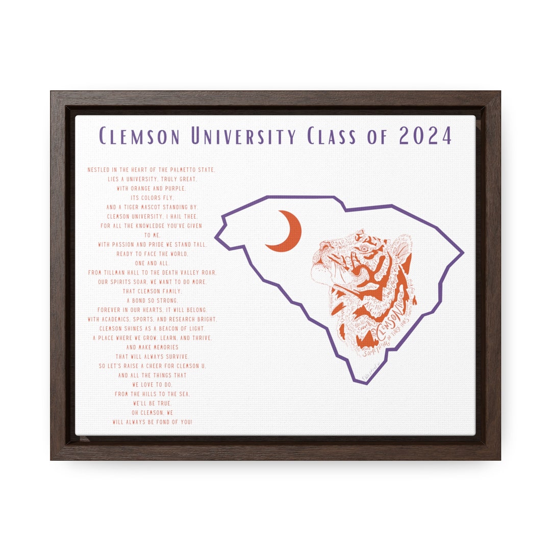 Clemson Poem Print, Clemson Ad Gift, Clemson 2023, Clemson Custom Gift, Clemson Art, Clemson ...