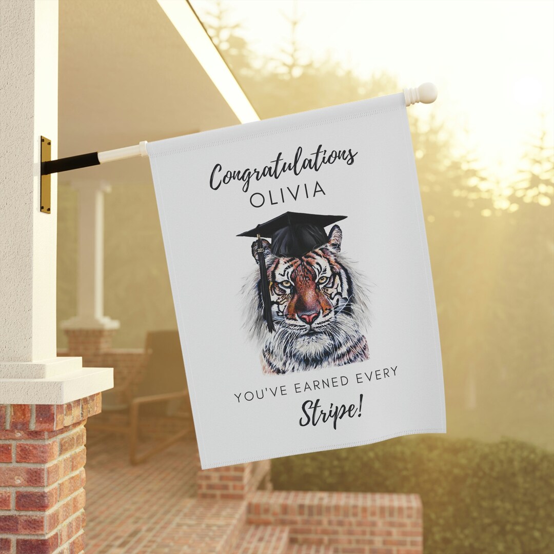 Congrats Tiger Flag, Congrats Tiger Banner, Tiger Flag, Tiger Garden ...