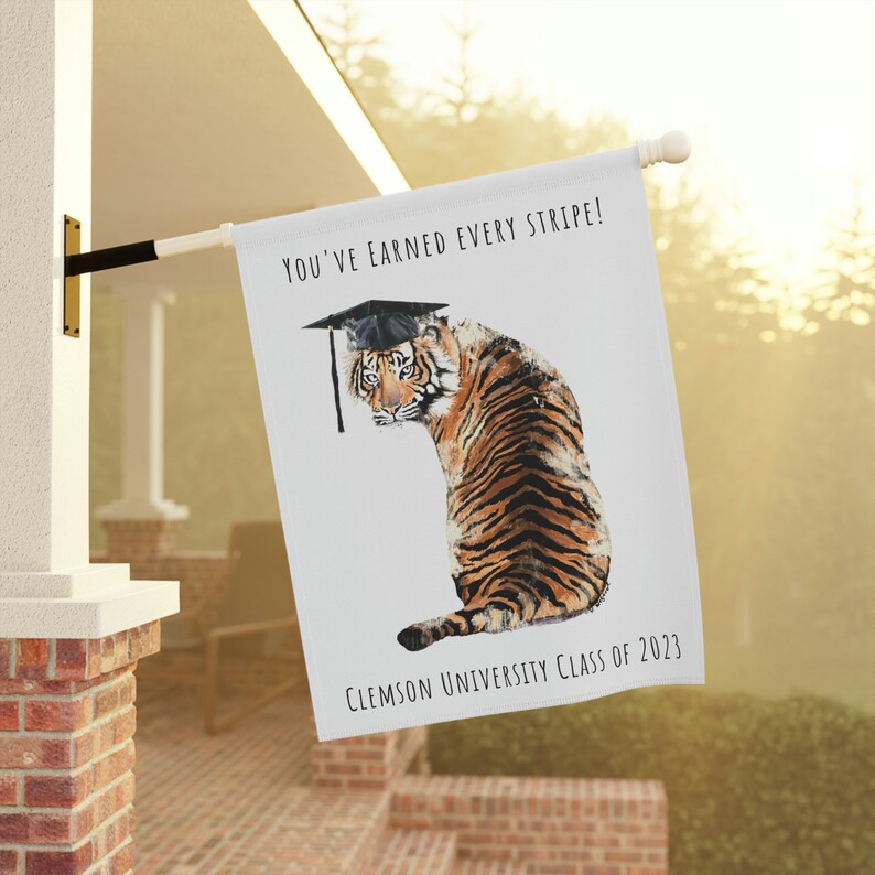Clemson You've Earned Every Stripe Flag Congrats Tiger - Etsy