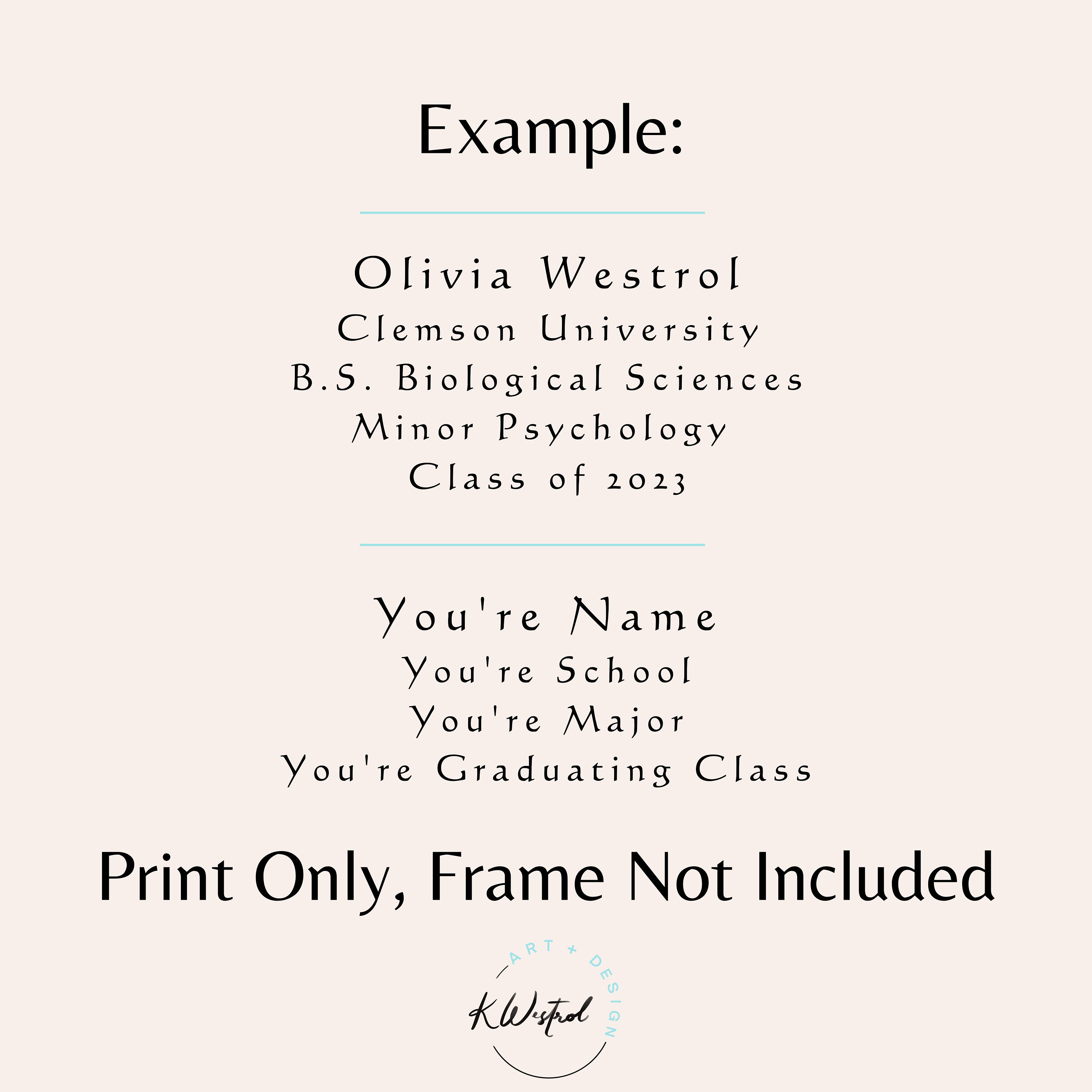 Tiger With Cap Print, Tiger Grad Print, Graduation Art , Customizable ...