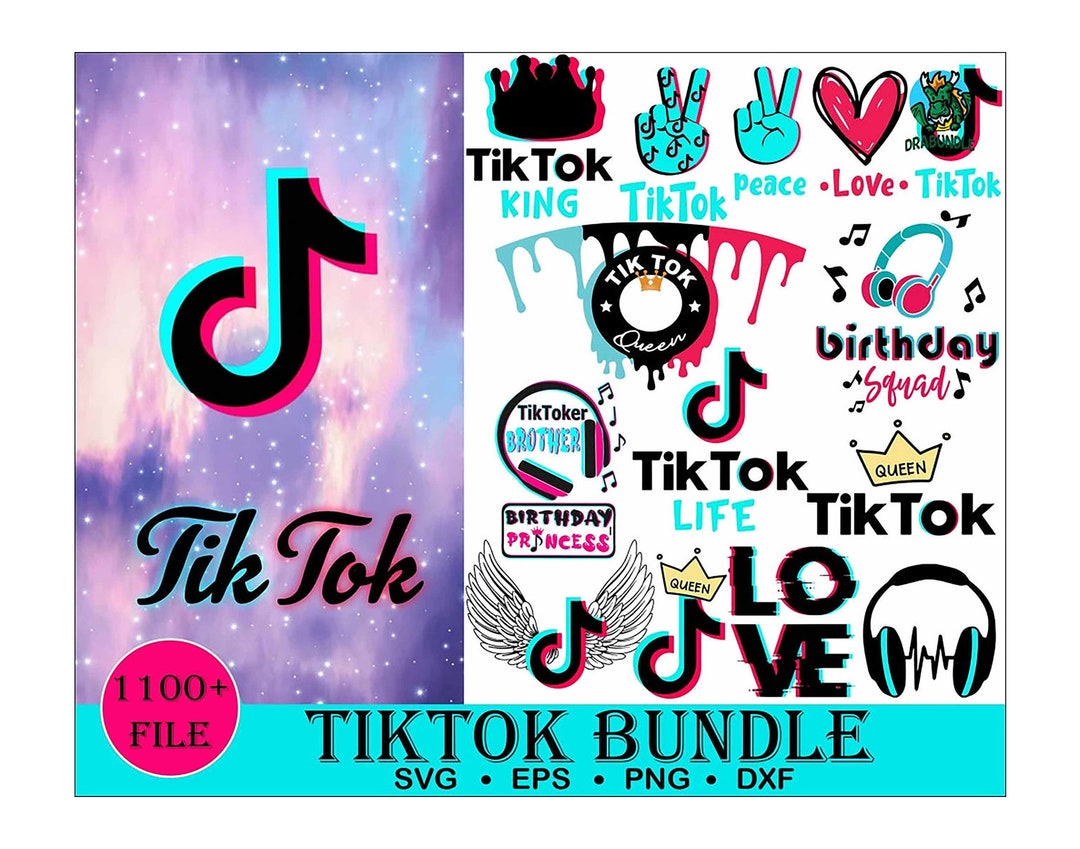 1000 Tik Tok SVG, Tik Tok SVG Bundle, Tiktok Logo, Tiktok Symbol, Tiktok Icon, Tik Tok Tshirt ...