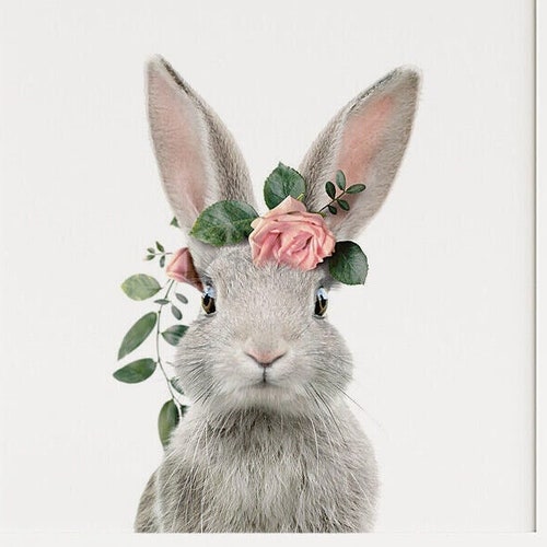 Prints Bunny Rabbit print Printable digital download Nursery wall art ...