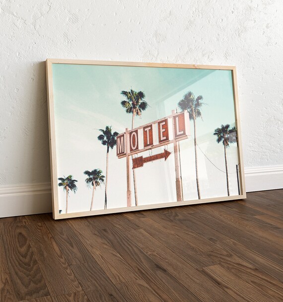 Large Wall Art Motel Print DIGITAL DOWNLOAD California Wall - Etsy