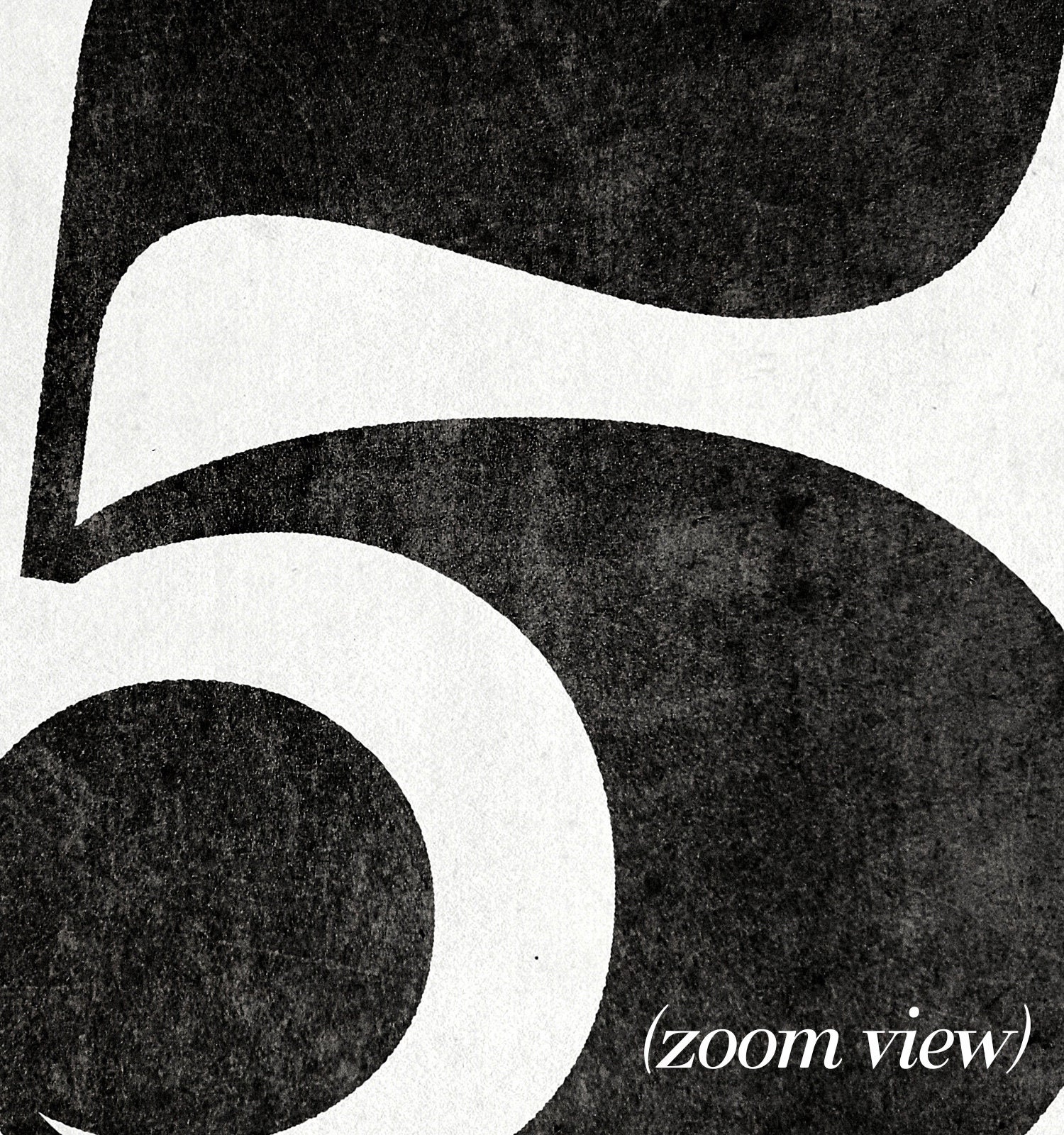 Number 5 Sign Number Prints PRINTABLE Wall Art Black and | Etsy