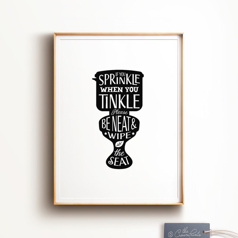 If You Sprinkle When You Tinkle Sign Printable - Etsy
