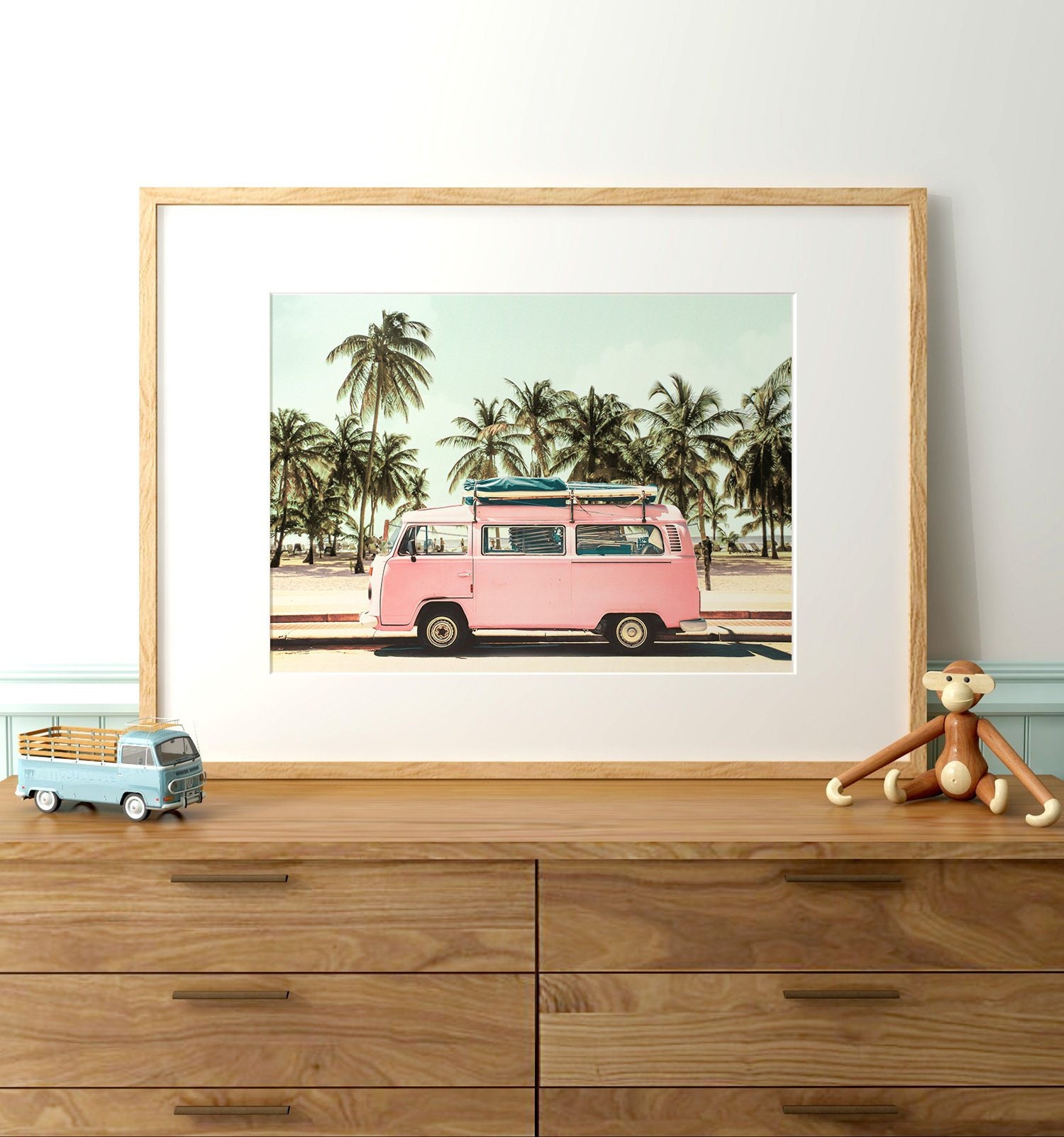 Boho Decor VW Bus Art PRINTABLE Wall Art Horizontal Wall - Etsy