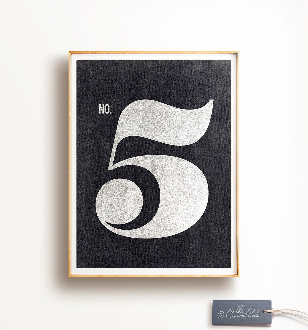 Number 5 Print, Number 5 Sign, PRINTABLE Art, Scandinavian Modern ...
