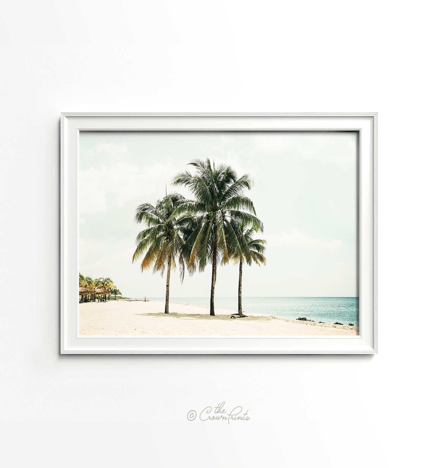 Beach Decor Wall Art Palm Tree Print Printable Beach Etsy