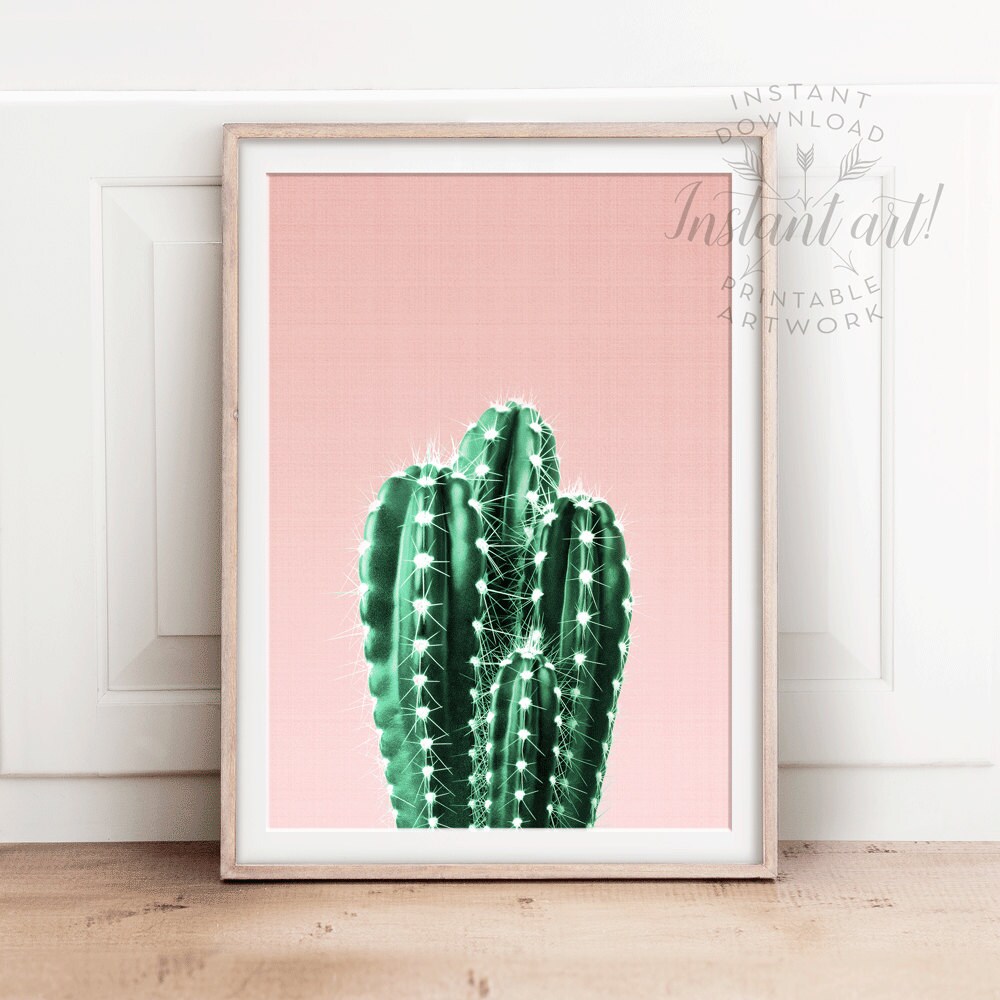 Cactus Print Set of 3 PRINTABLE Artmodern Artminimalist - Etsy