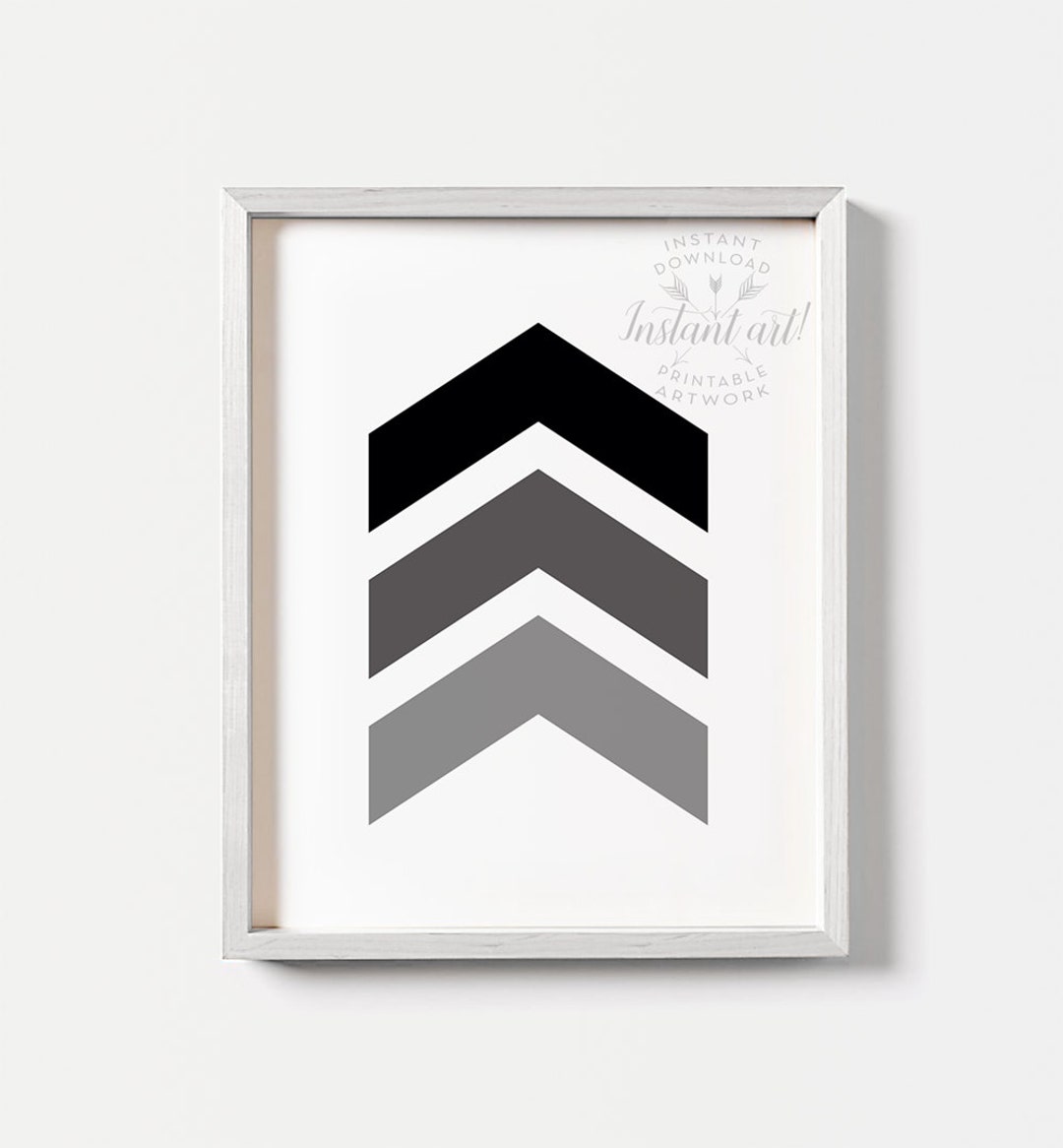 Chevron PRINTABLE Art Geometric Abstract Artchevron Wall - Etsy