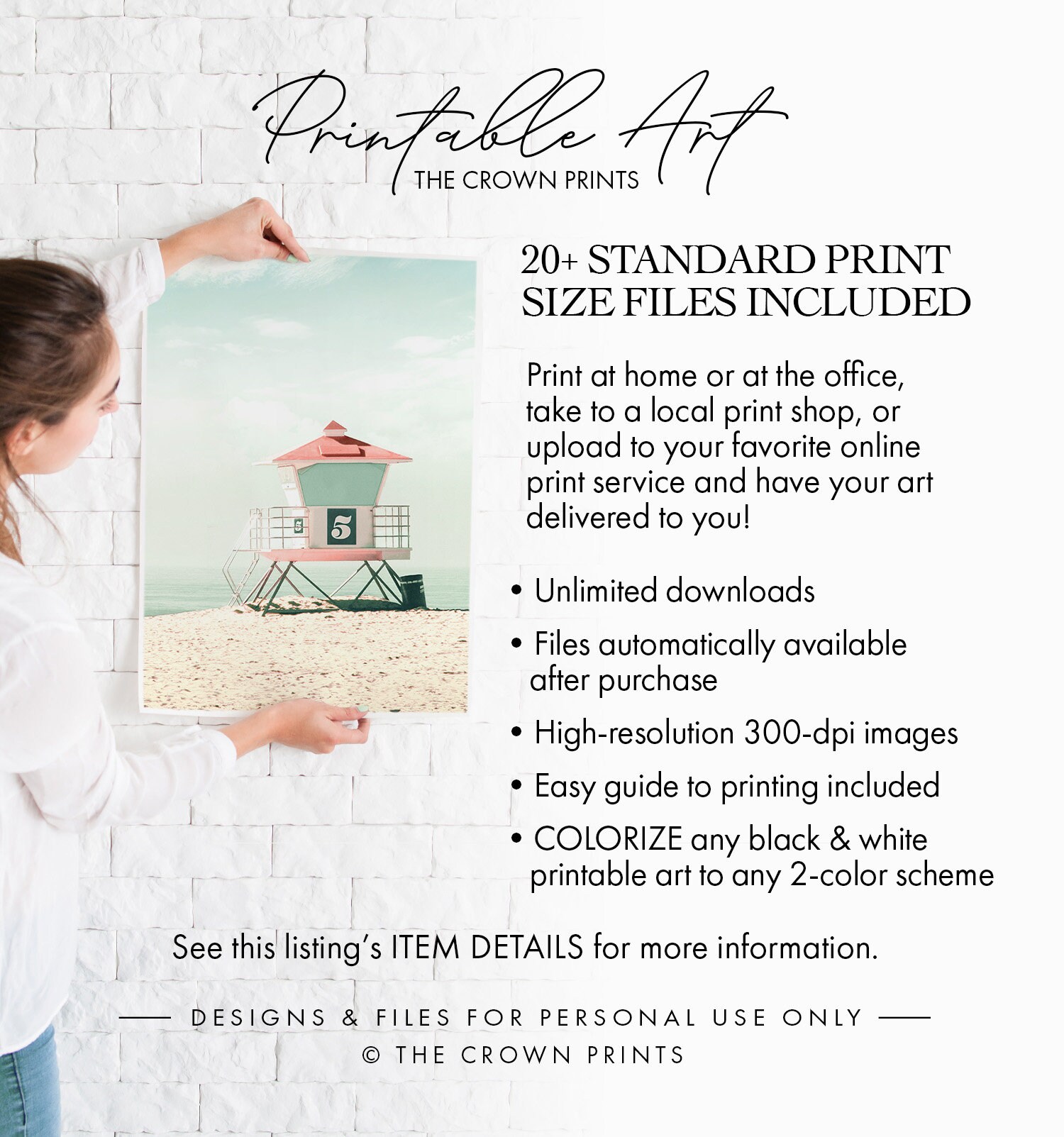 Lifeguard Tower Print INSTANT DOWNLOAD Printable Beach Art - Etsy