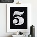 Number 4 Sign, Number Prints, PRINTABLE Art, Black and White Art ...