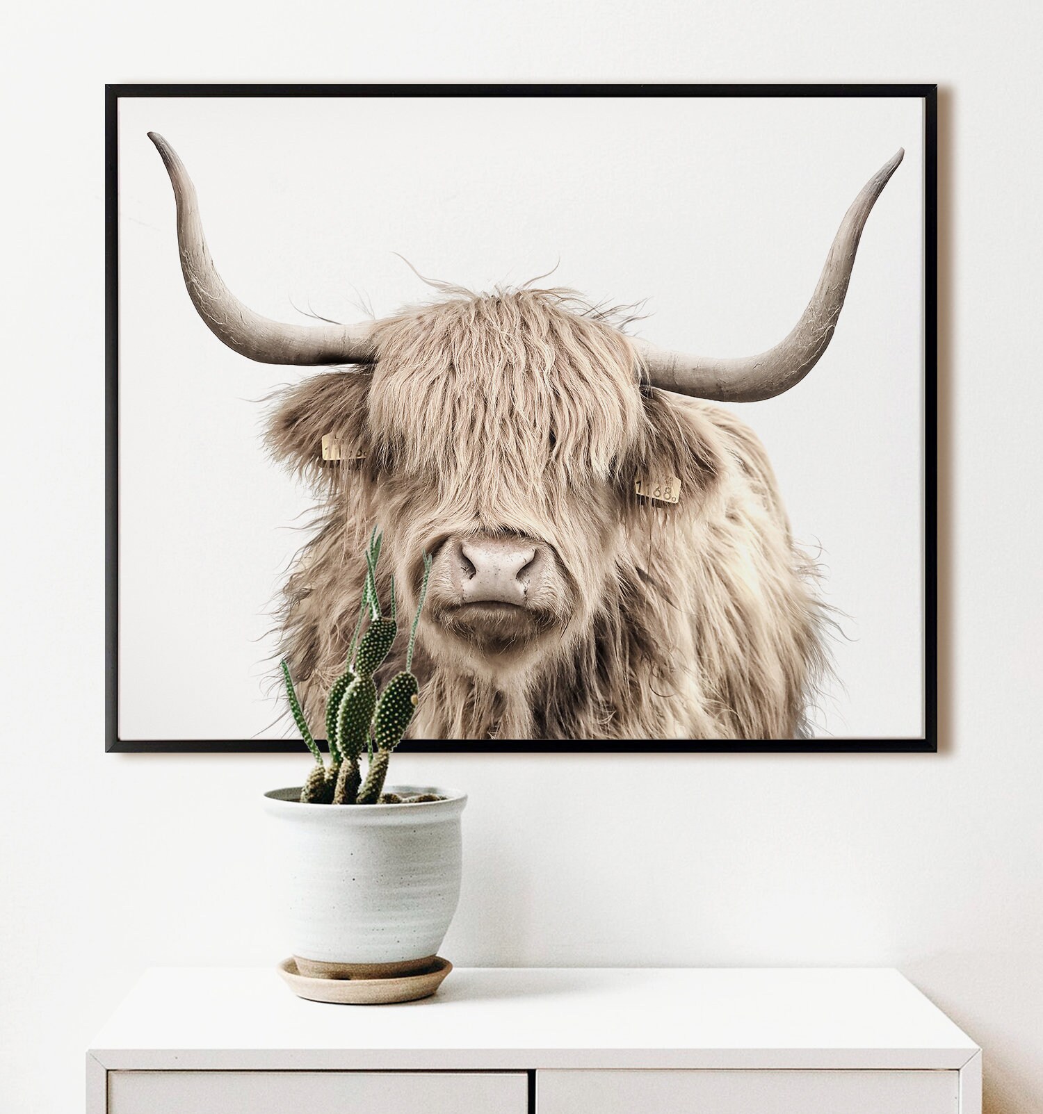 Cow Print PRINTABLE Wall ART Modern Farmhouse Decor Digital - Etsy