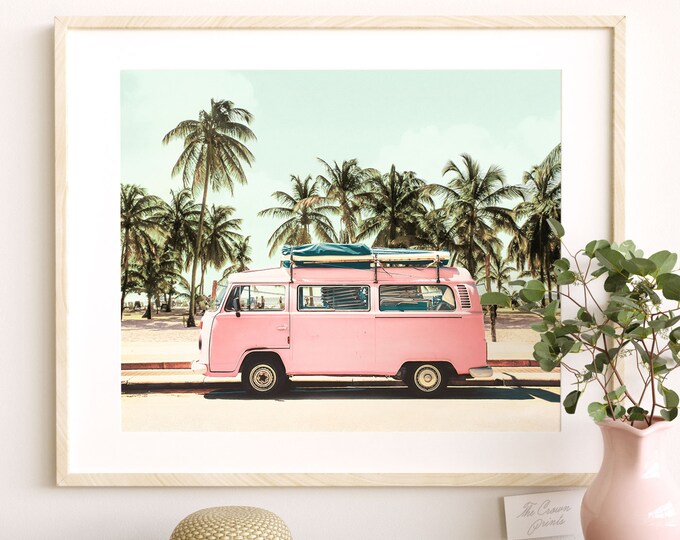 Boho Decor VW Bus Art PRINTABLE Wall Art Horizontal Wall - Etsy