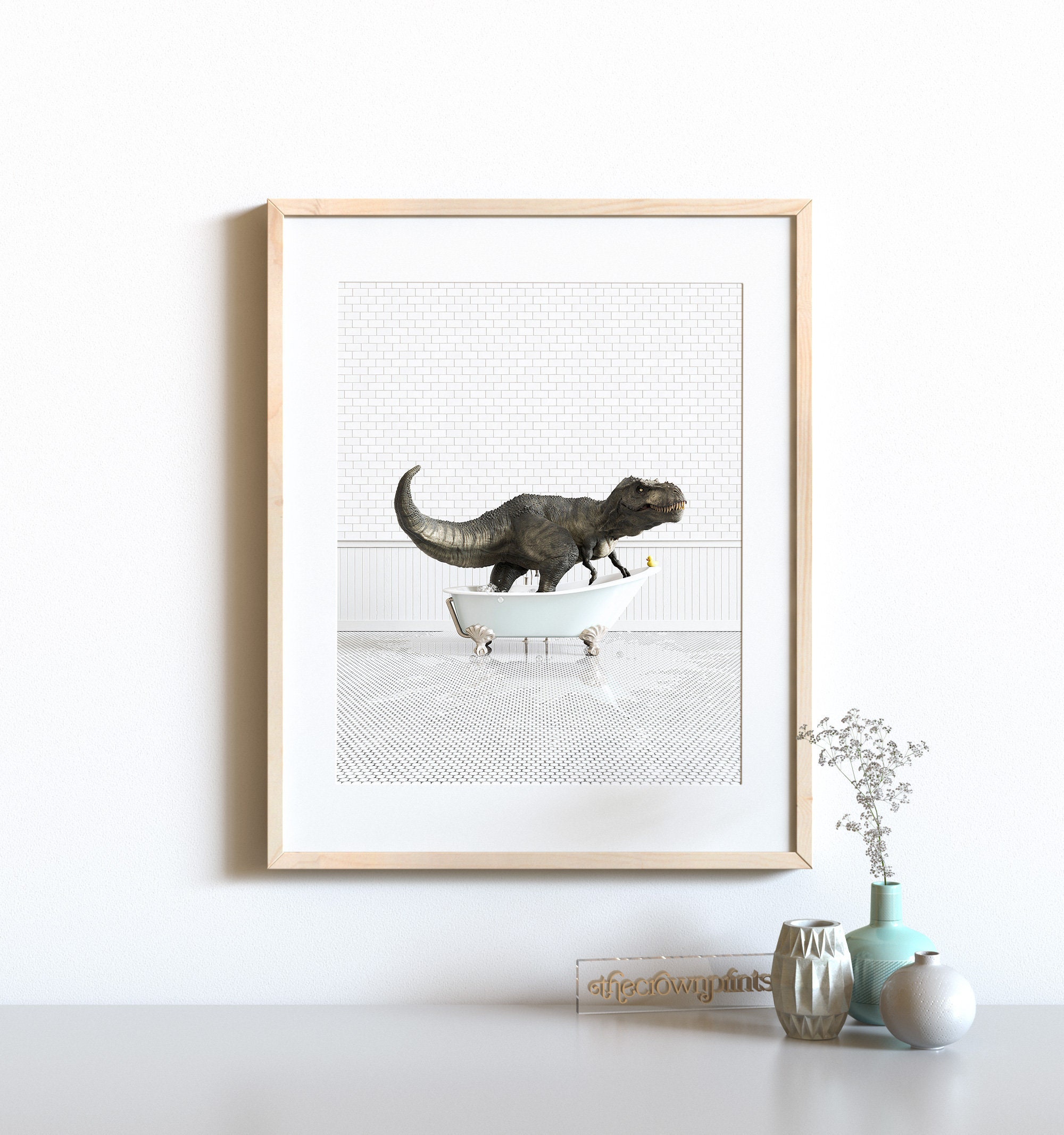 Dinosaur Print Tyrannosaurus Rex T-rex Animals in - Etsy