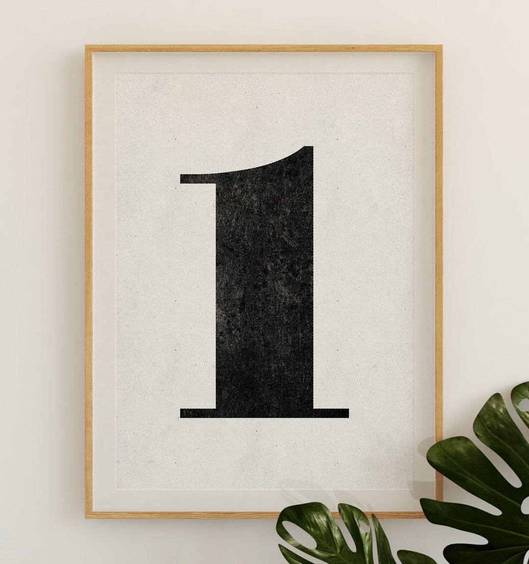 Number 1 Sign, Number Prints, PRINTABLE Art, Black and White Art ...