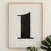 Number 1 Sign, Number Prints, PRINTABLE Art, Black and White Art ...