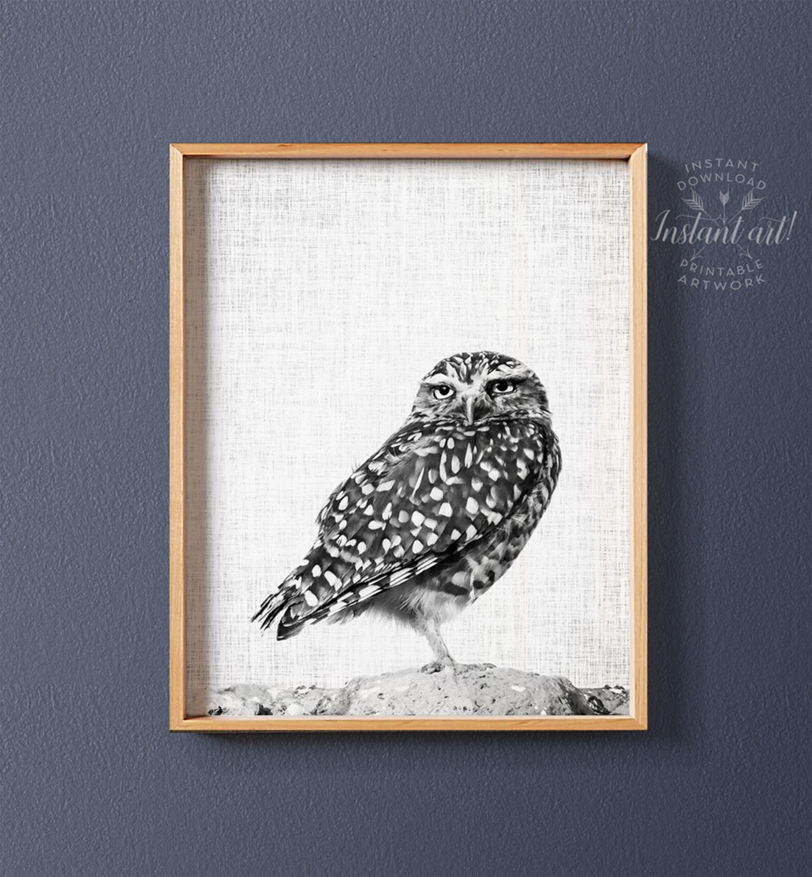 Owl Print Owl Decor PRINTABLE Art Animal Prints Bird | Etsy