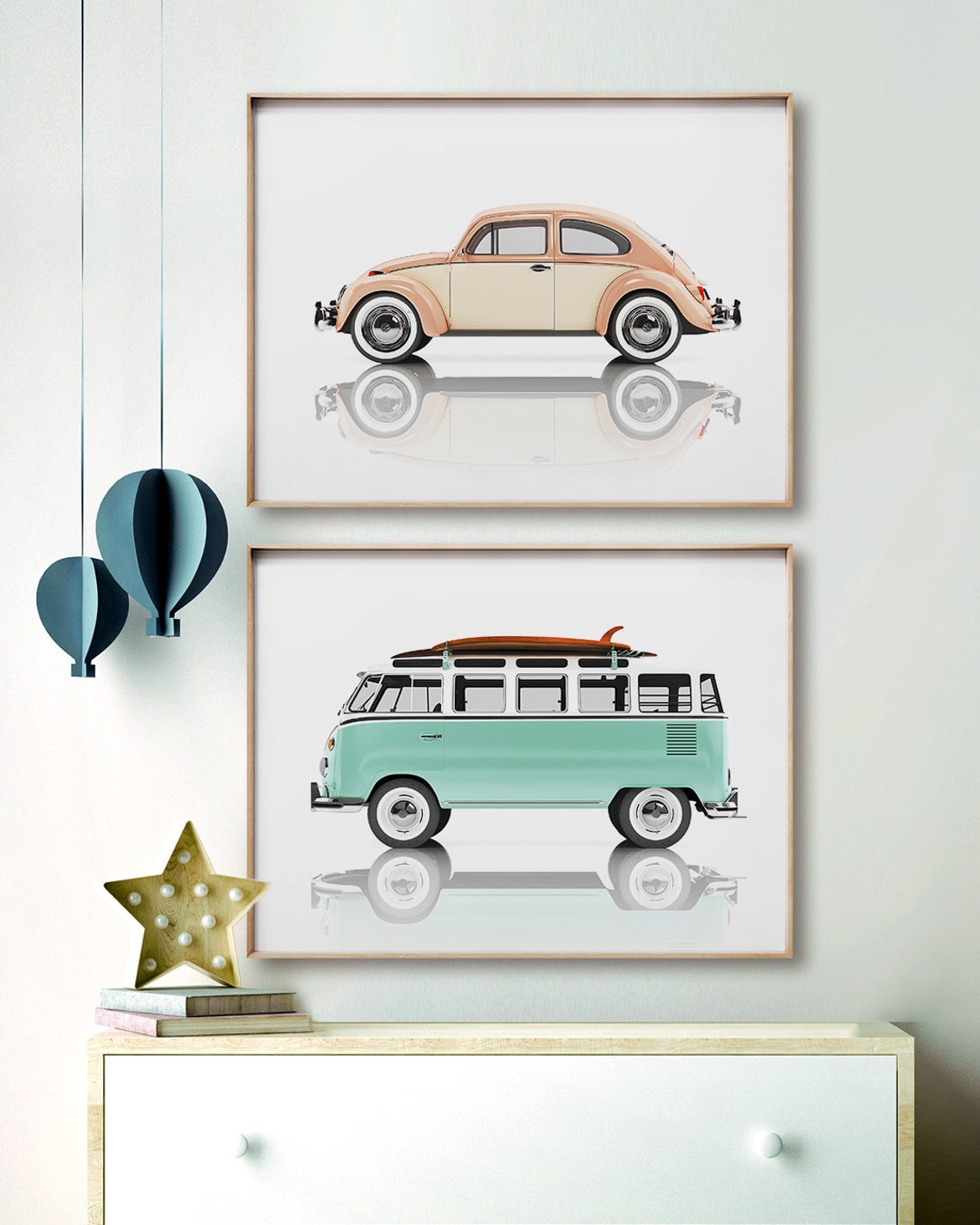 VW Bus Decor PRINTABLE ART Retro Posters California Wall - Etsy