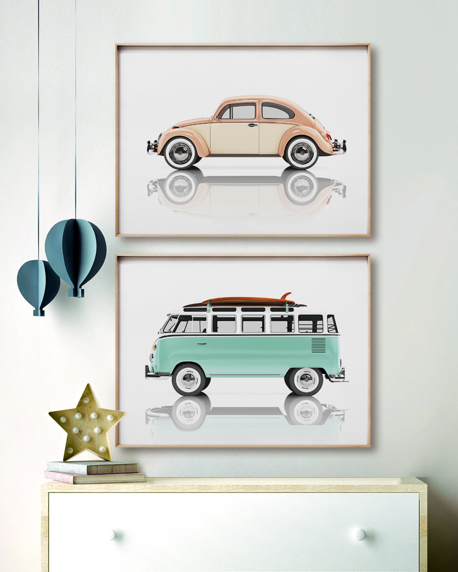VW Bus Decor PRINTABLE ART Retro Posters California Wall - Etsy