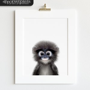Animal Nursery Prints, Monkey PRINTABLE Monkey Art, Safari Theme ...