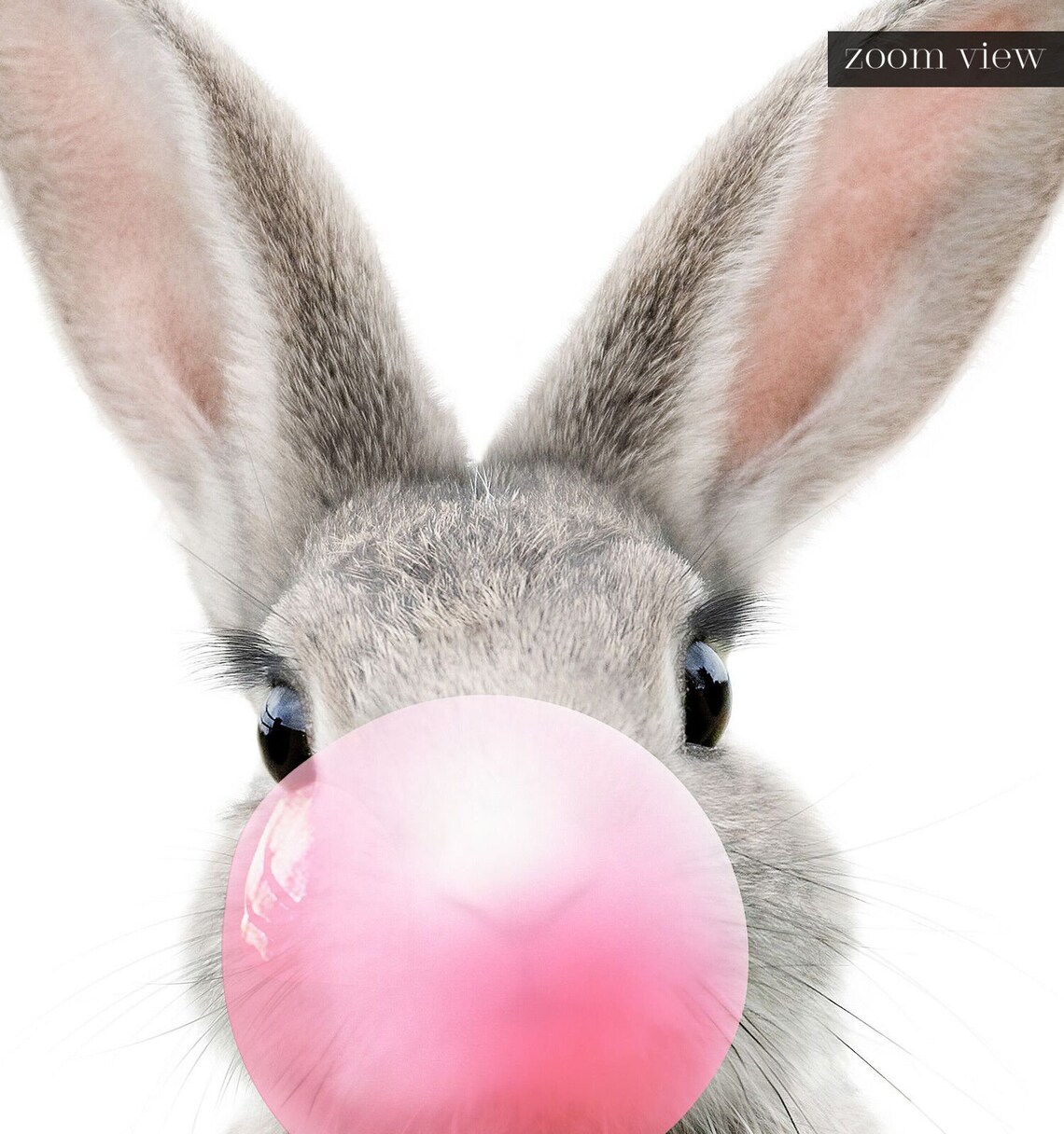 Rabbit With Bubblegum INSTANT DOWNLOAD Easter Decor Wall - Etsy
