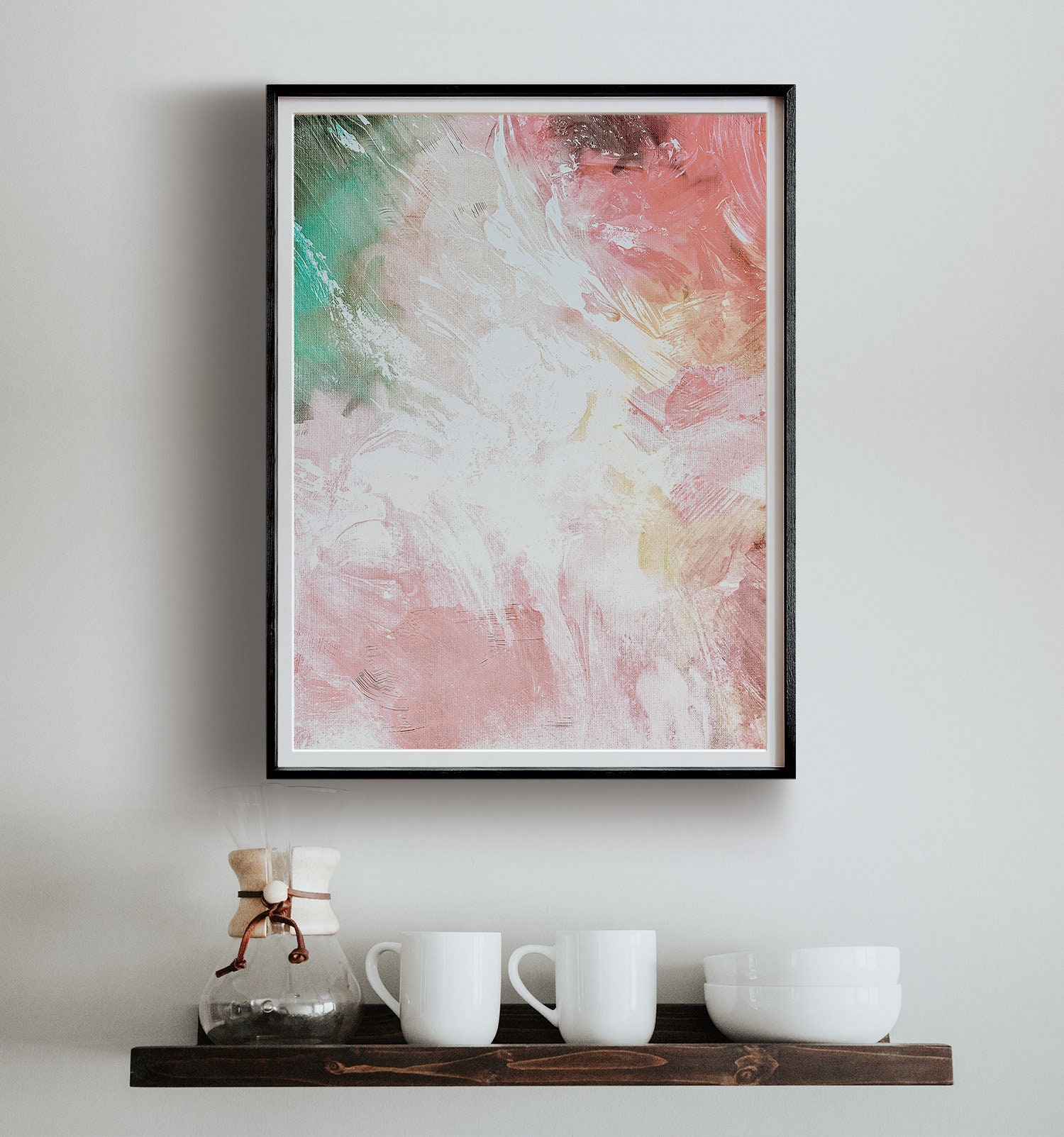 Pastel Abstract art PRINTABLE Brushstroke print Living room | Etsy