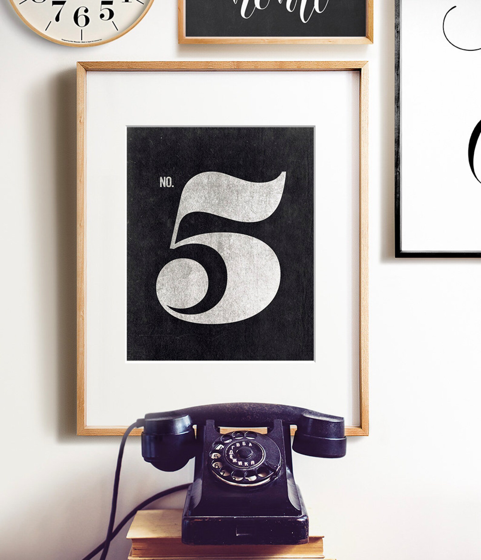Number 5 Print Number 5 Sign PRINTABLE Art Scandinavian - Etsy