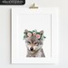 Animals With Flower Crowns, Wolf Print, PRINTABLE, Flower Crown, Girls ...