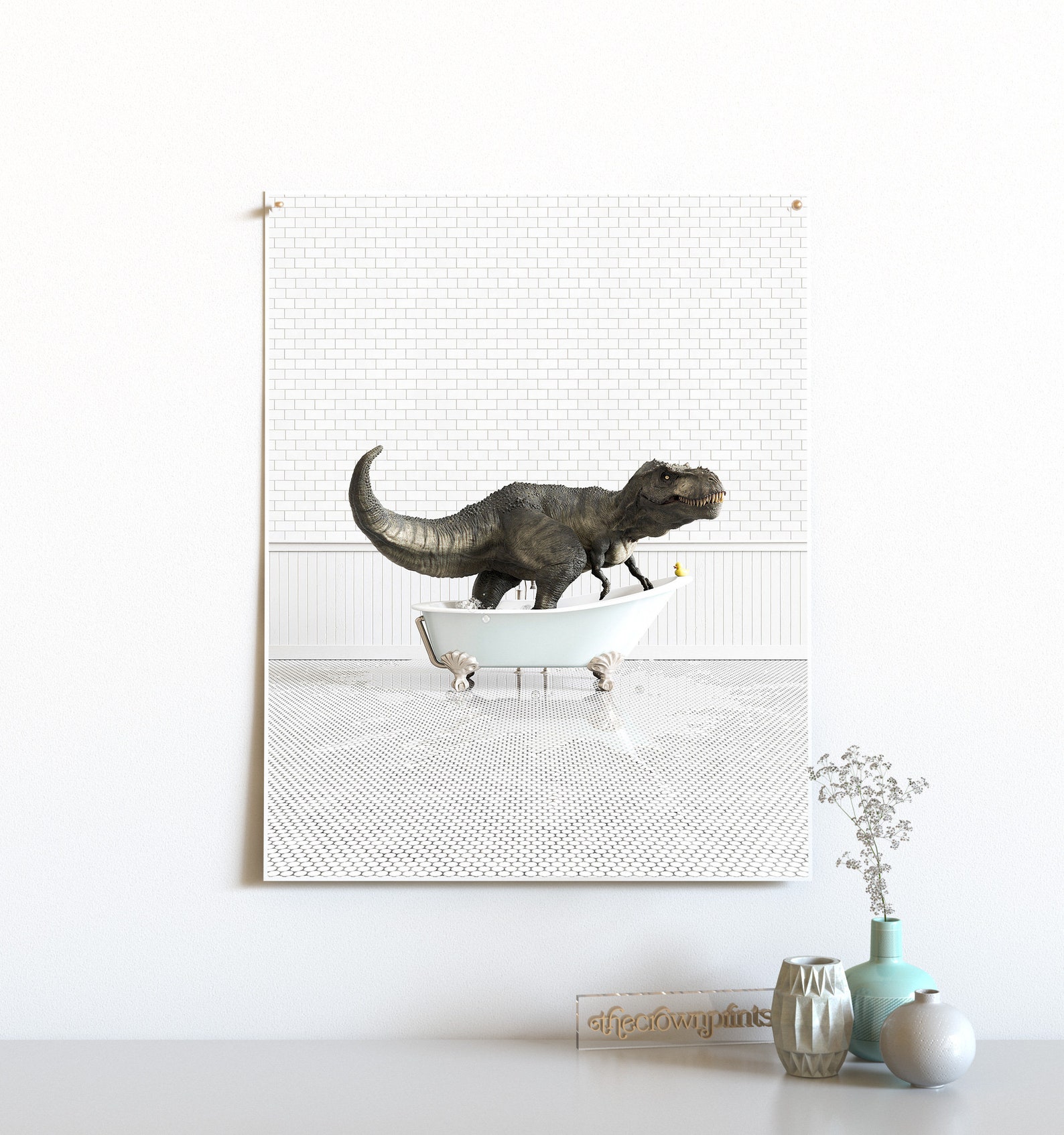 Dinosaur Print Tyrannosaurus Rex T-rex Animals in - Etsy