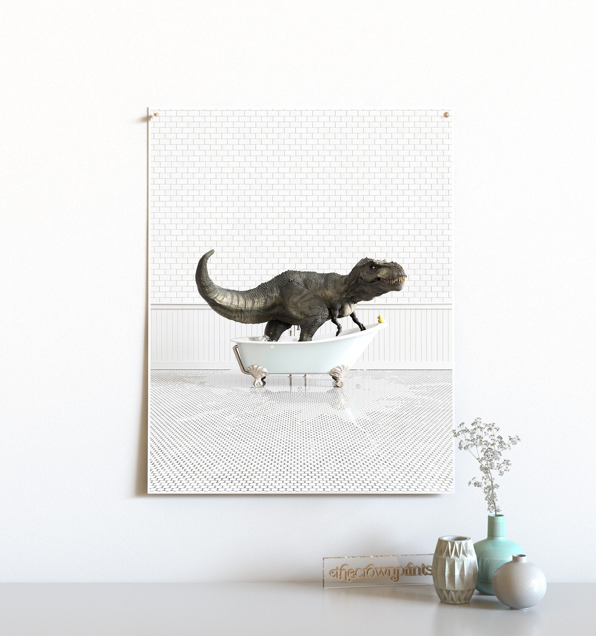 Dinosaur Print Tyrannosaurus Rex T-rex Animals in - Etsy