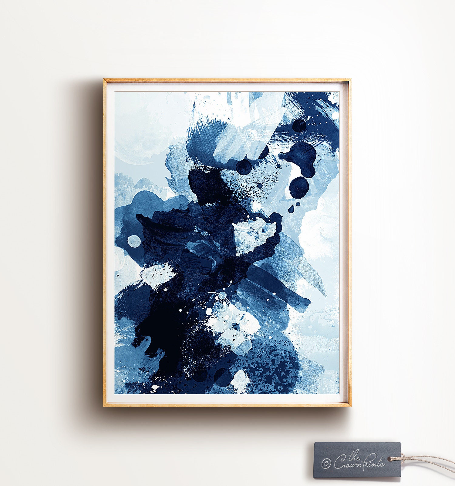 Indigo Art No. 2 DIGITAL DOWNLOAD Blue Painting Abstract - Etsy