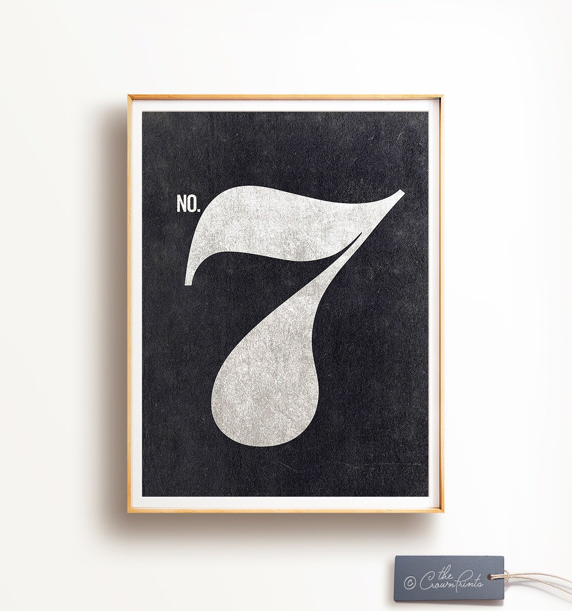 Number Signs Number 7 Print PRINTABLE Art Black and White | Etsy