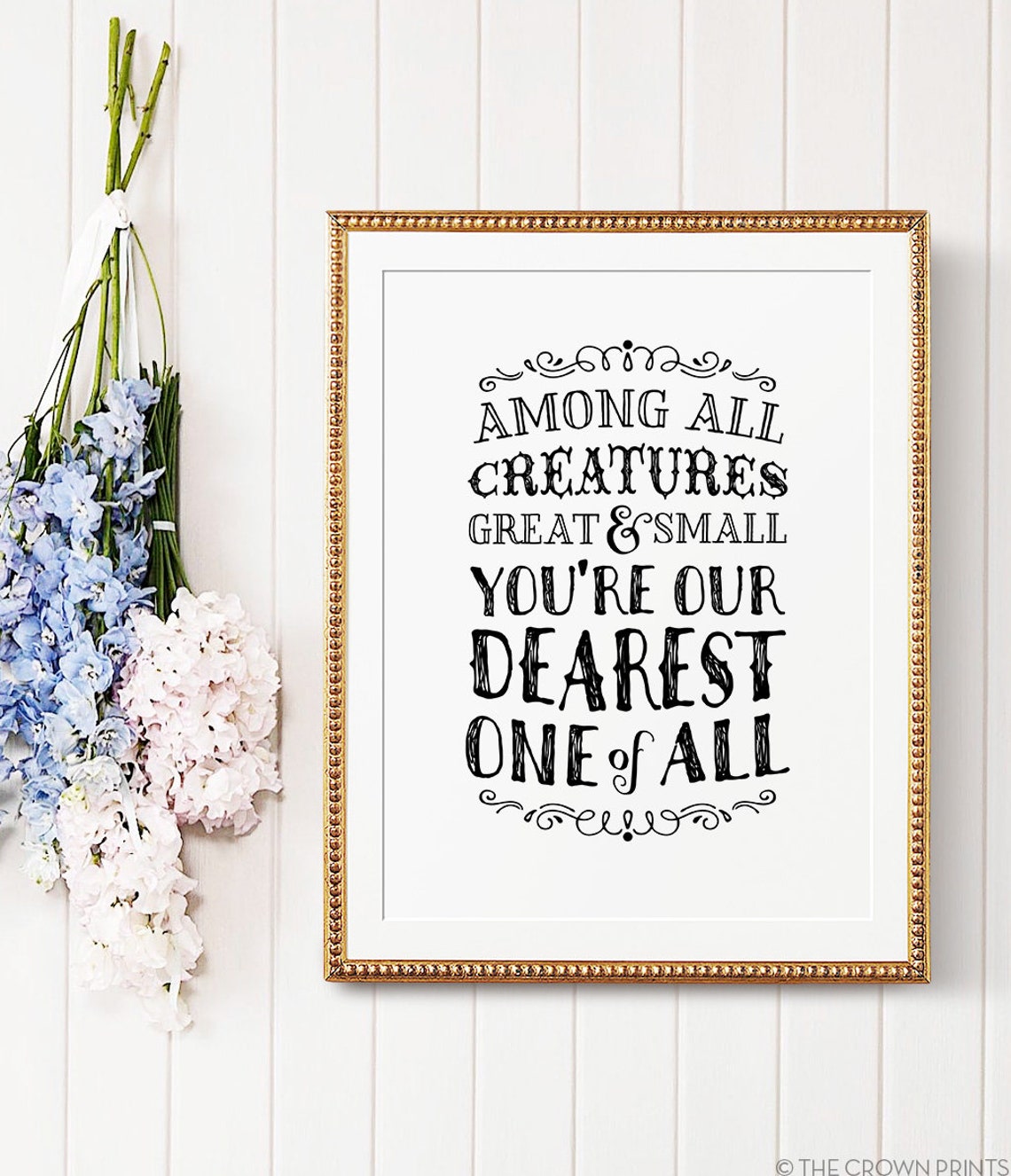 Nursery Print All Creatures Great and Small INSTANT | Etsy