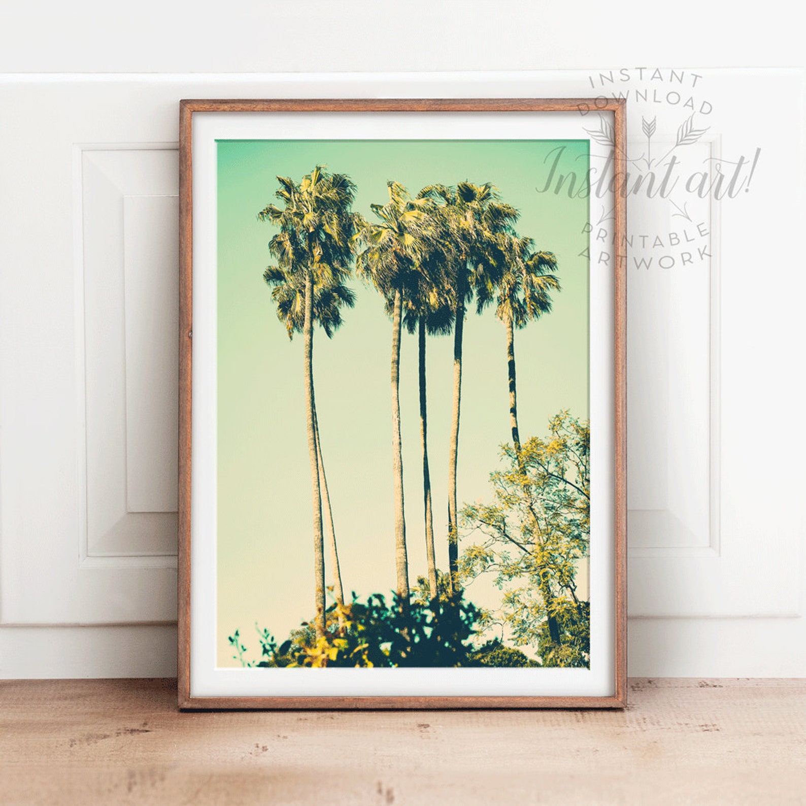 Palm Tree Print PRINTABLE Artpalm Leaf Printbeach - Etsy
