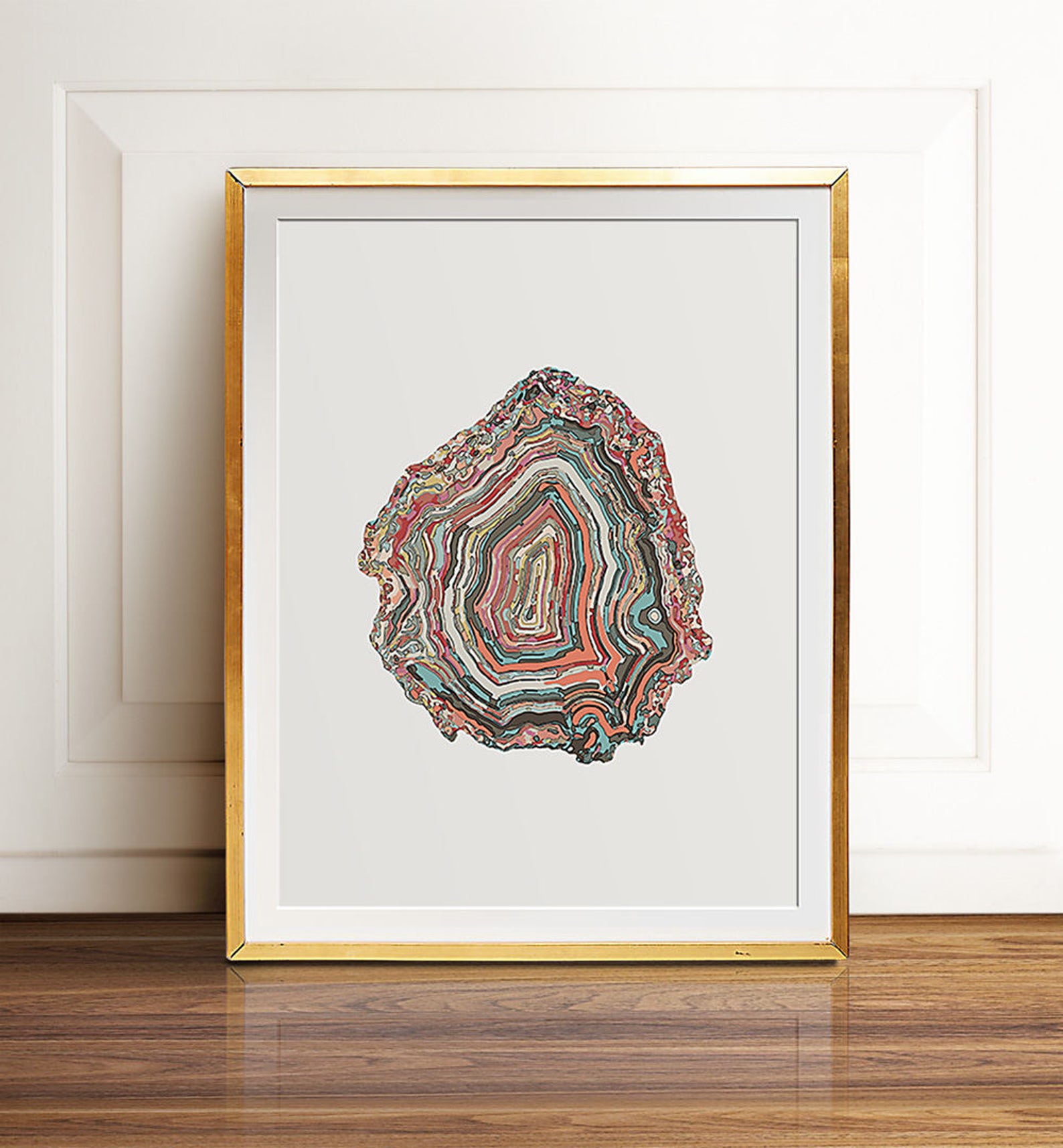 Geode Wall Art PRINTABLE Art Agate Art Minimalist Print | Etsy
