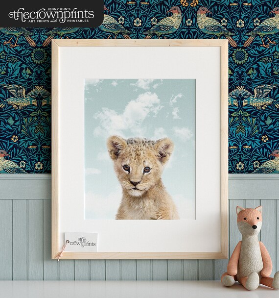 Lion Print Safari Animal Prints PRINTABLE Nursery Art Lion | Etsy