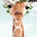 Animals With Flower Crowns, INSTANT DOWNLOAD, Giraffe Art Print, the ...