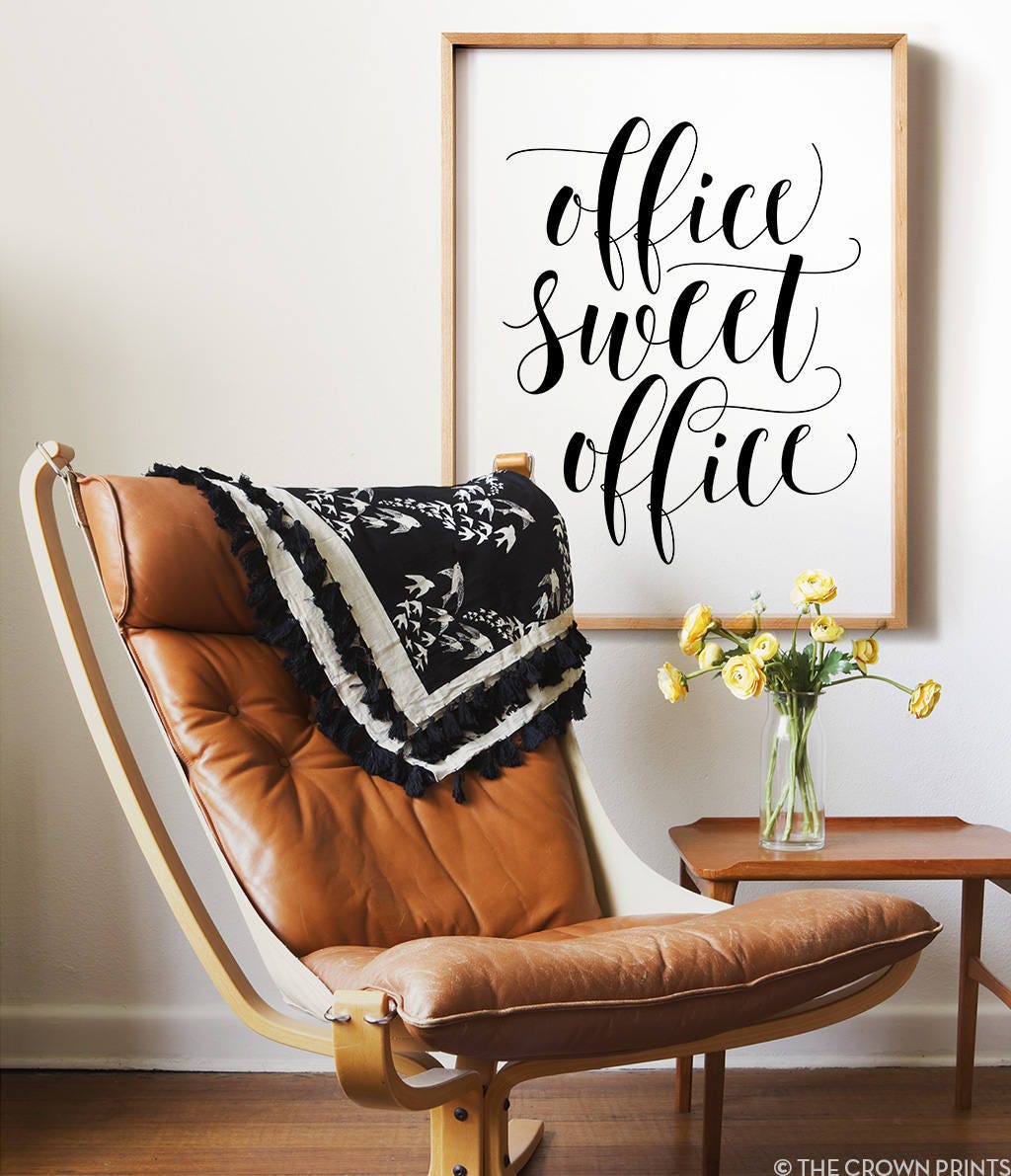 Office sweet office PRINTABLE artoffice wall decorhome | Etsy